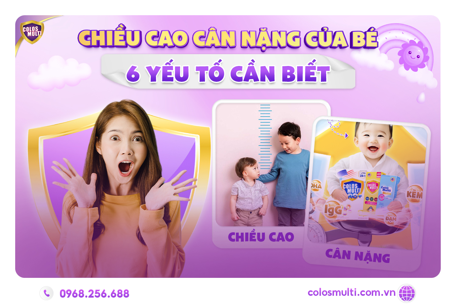 Chiều cao, cân nặng của bé 6 yếu tố cần biết